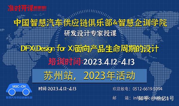 DFX(Design for X)面向产品生命周期的设计-苏州站 - 知乎