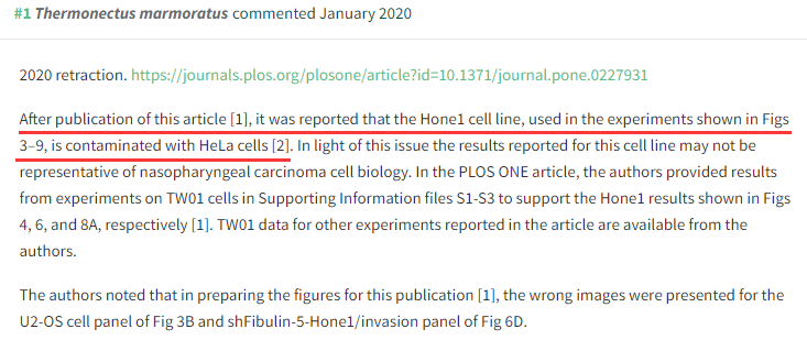 警惕！使用问题细胞致多篇SCI文章在Pubpeer上备受质疑！ - 知乎