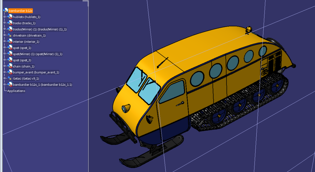 【其他车型】auto-neige Bombardier B12雪地履带车3D图纸 STEP格式 - 知乎