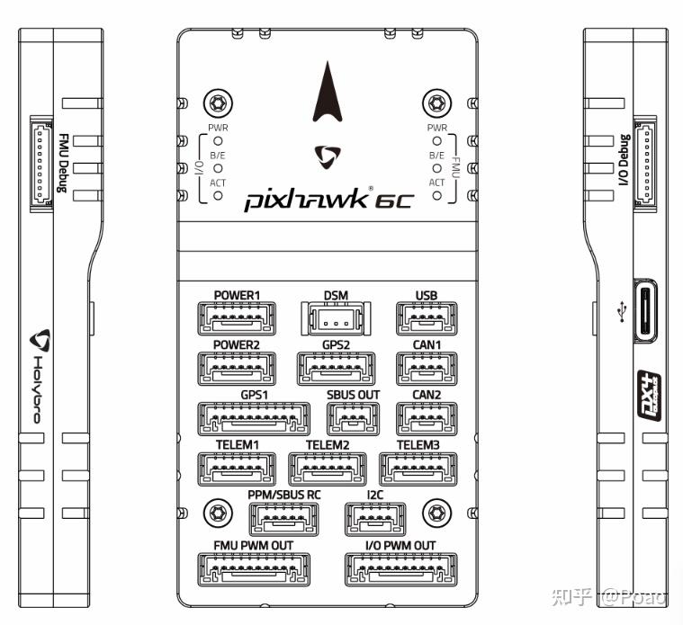 Pixhawk 飞控接口线序图 & 常用传感器连接设置(QGC) - 知乎