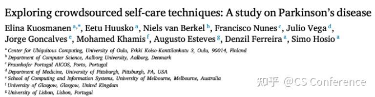 IJHCS' 23 | 最新论文速递，探索众包下的自我护理技术：帕金森病研究 - 知乎