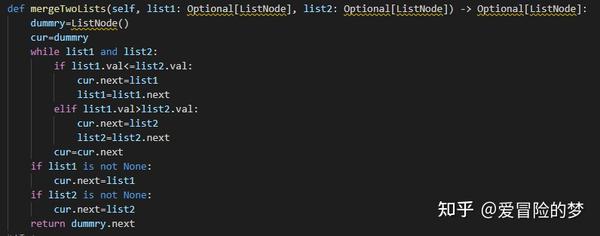 合并两个有序链表（leetcode 21）python刷题笔记 知乎