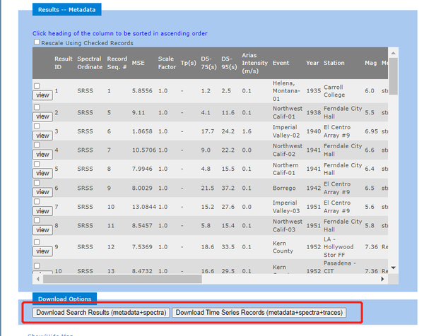 如何从Peer Ground Motion Database下载合适的地震波 - 知乎