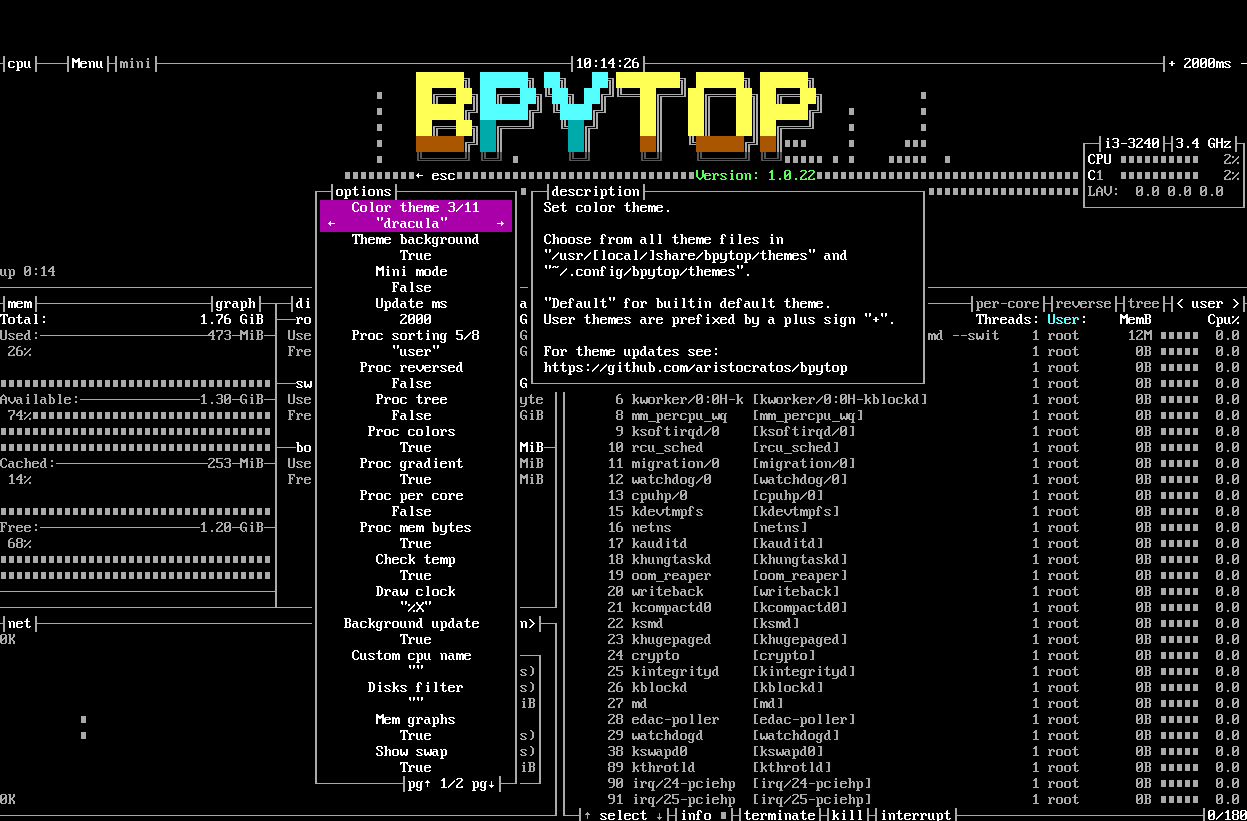Linux中一个高效的资源监控器 – Bpytop - 知乎