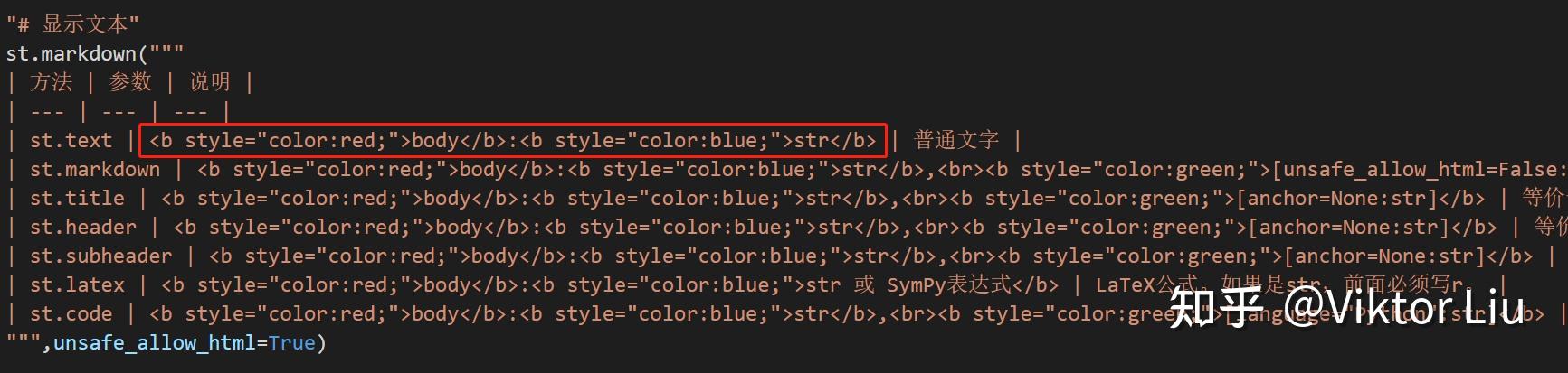 Streamlit教程（二）显示文本 - 知乎