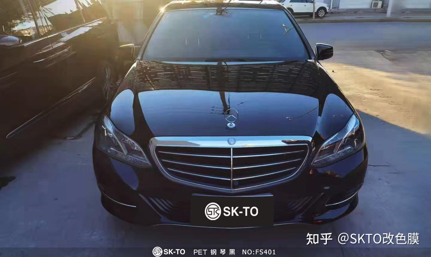 贴完气质不一样了，SKTO奔驰PET钢琴黑改色膜 - 知乎